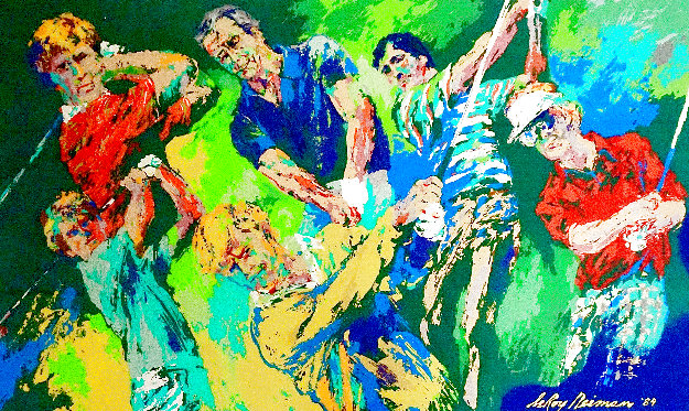 Big Six Golf Poster 1984 Serigraph 34x21 by LeRoy Neiman - For Sale on ...
