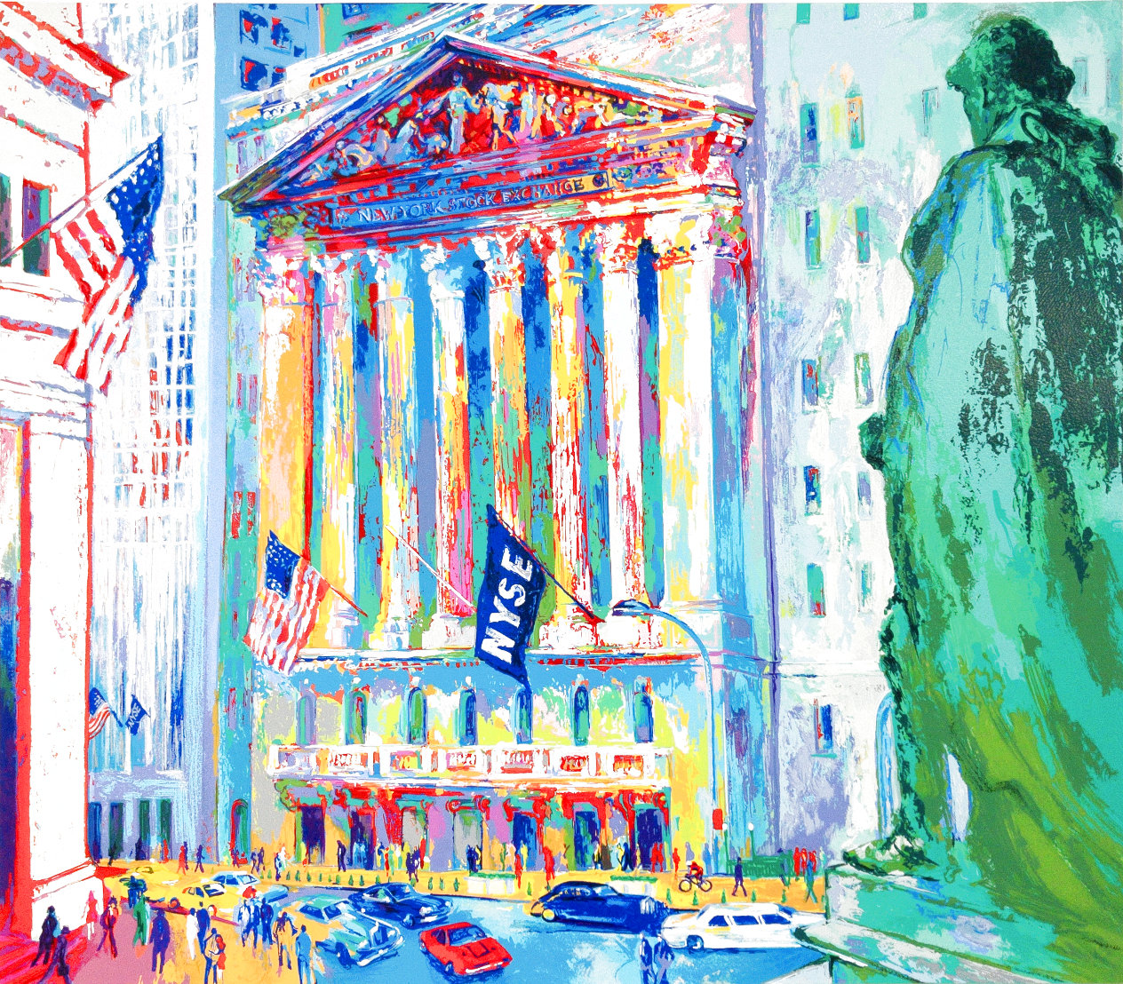 New York Stock Exchange 2003 Screenprint 27x30 by LeRoy Neiman - For ...