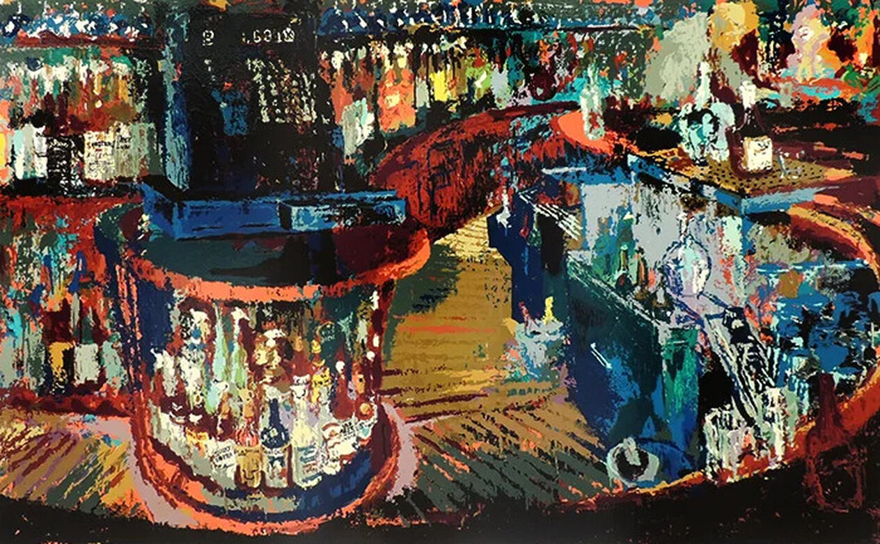 Rush Street Bar 1984 Limited Edition Serigraph by LeRoy Neiman - For ...