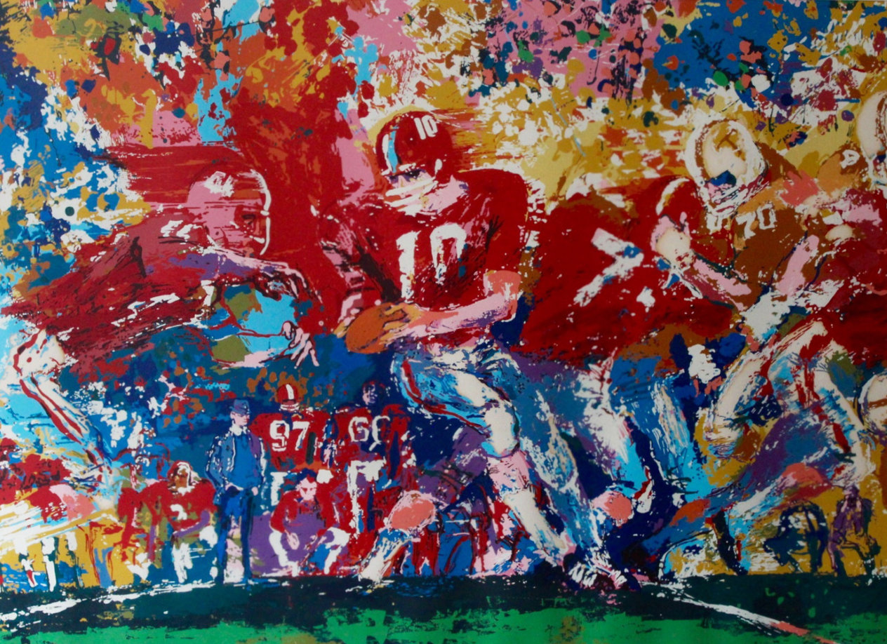 Alabama Handoff 1974 by LeRoy Neiman - For Sale on Art Brokerage