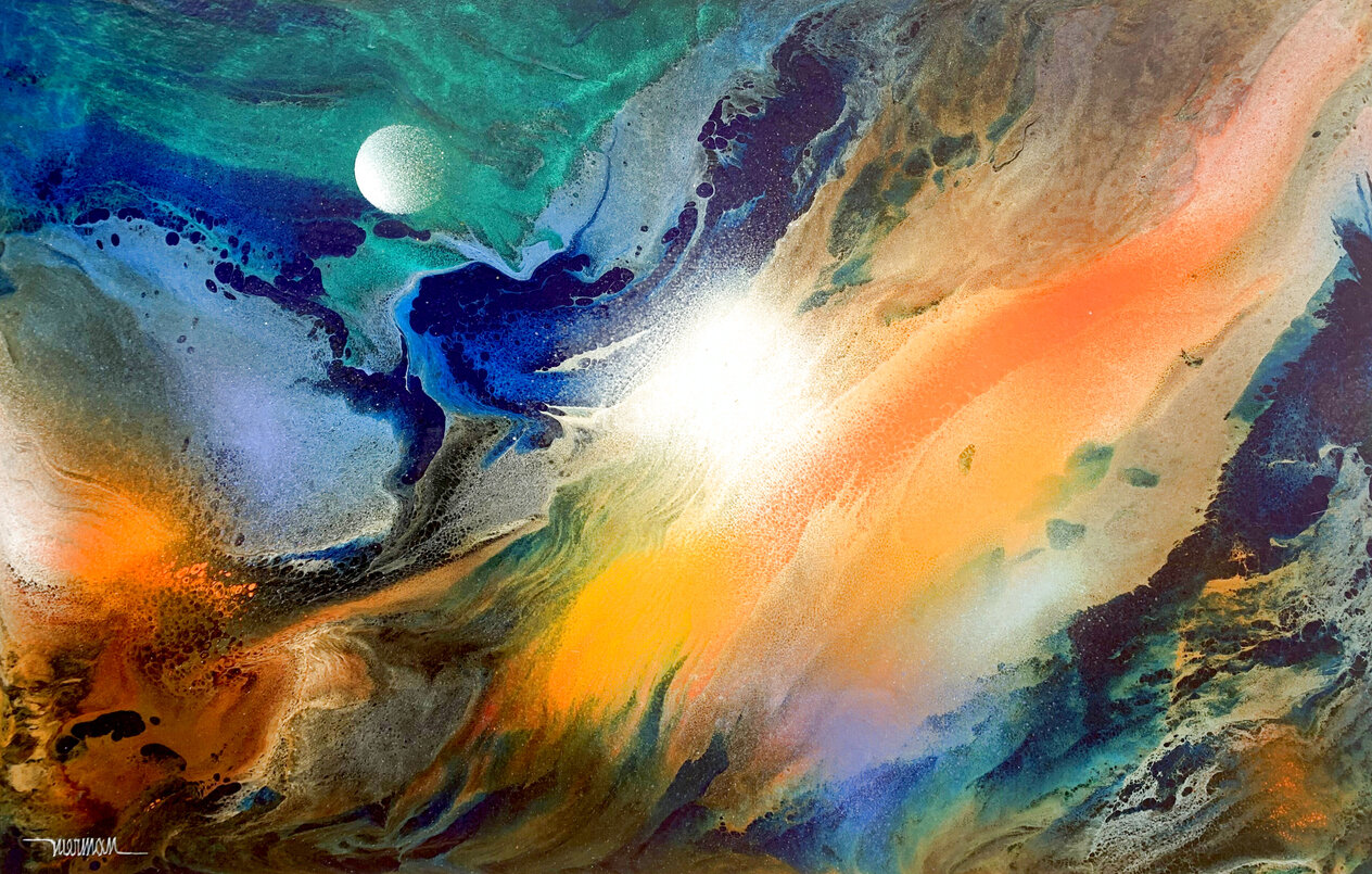 Influencia Lunar 1972 Acrylic on Masonite by Leonardo Nierman - For ...