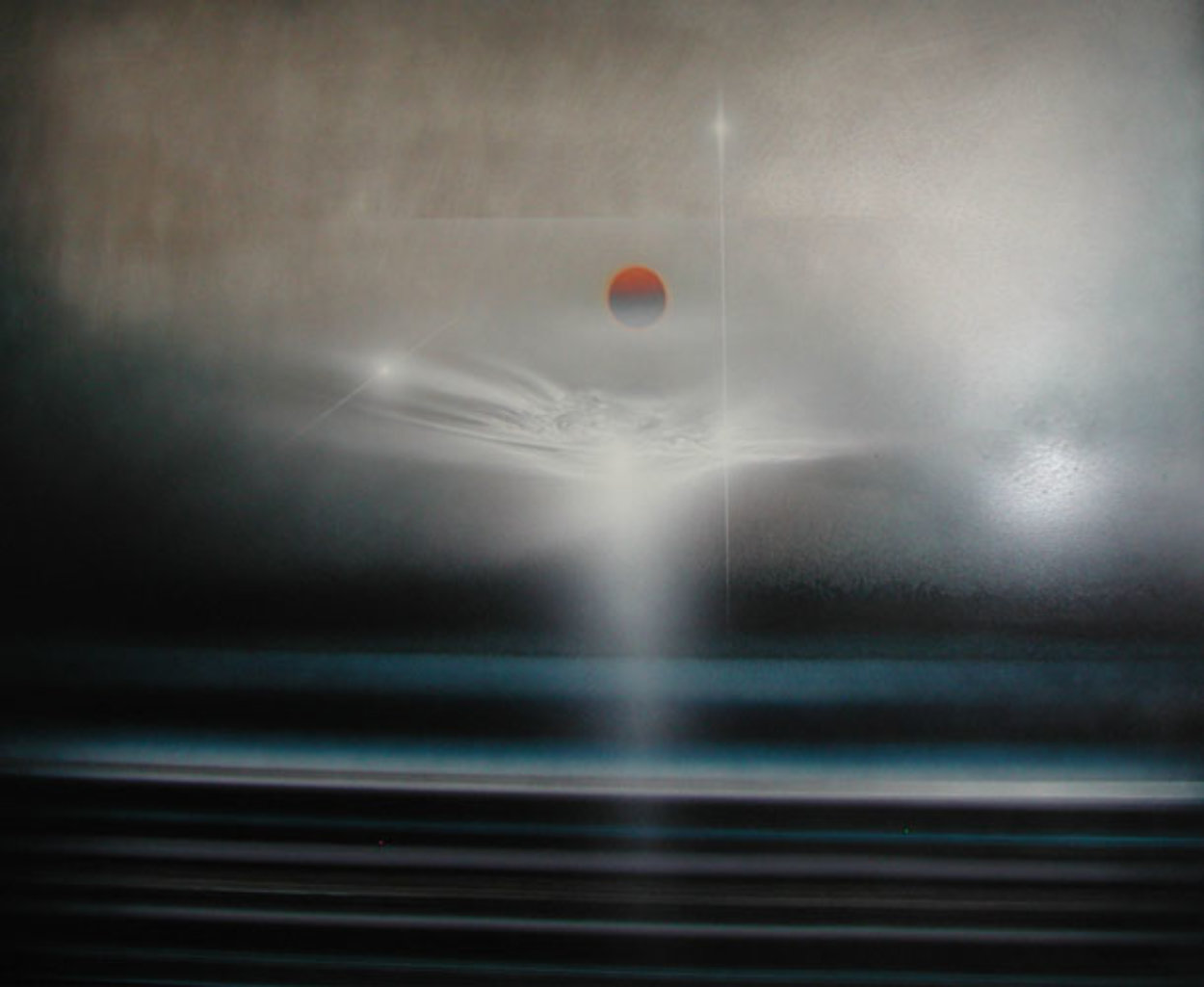 Untitled Painting on Aluminum 1985 36x60 Huge by Andreas Nottebohm