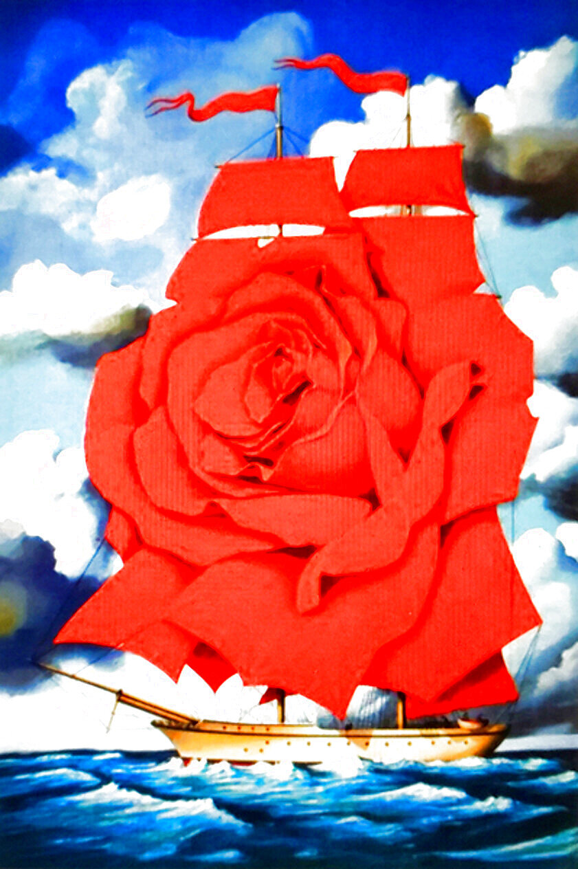 Red Rose Ship 2007 Limited Edition Lithograph by Rafal Olbinski - For ...