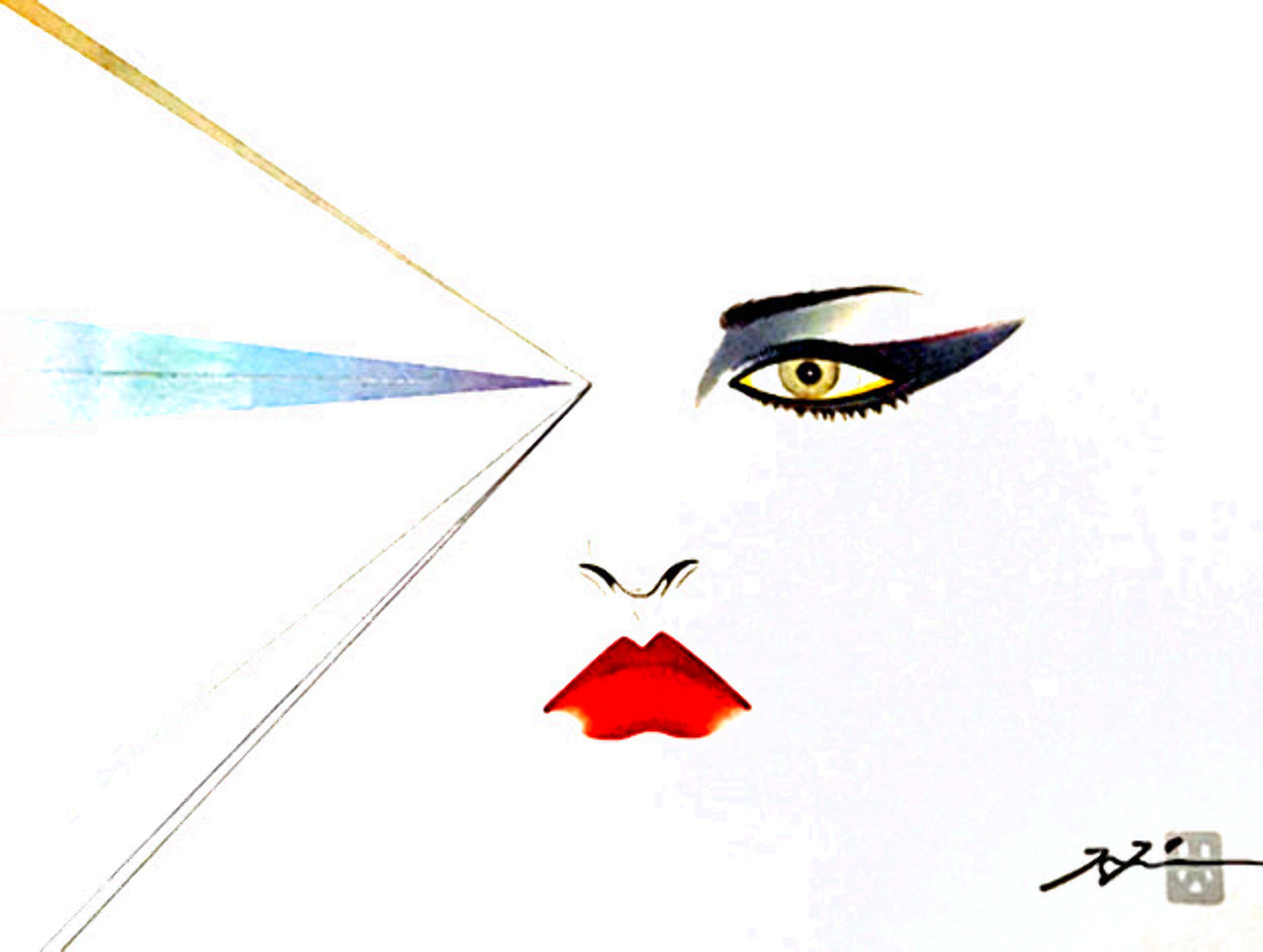 Eyes of Otsuka - Light Rays Lithograph 16x13 by Hisashi Otsuka - For ...