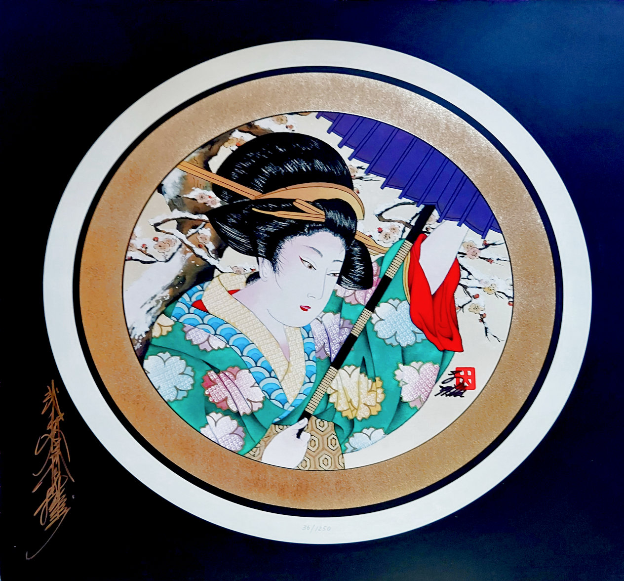 Eternal Devotion 1994 Limited Edition Mixed Media by Hisashi Otsuka ...