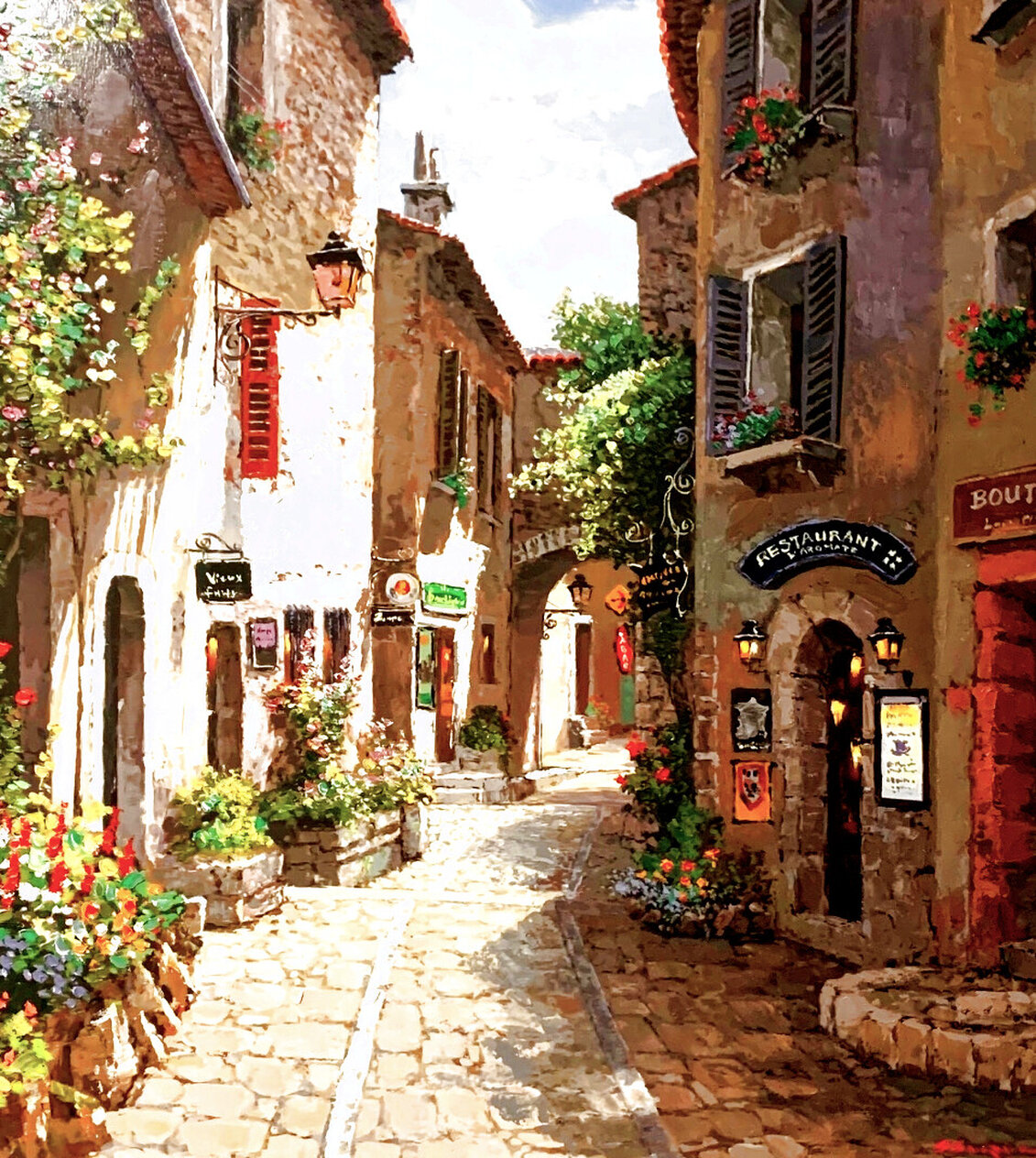 Morning in Provence AP 2000 Limited Edition Embellished Serigraph on ...