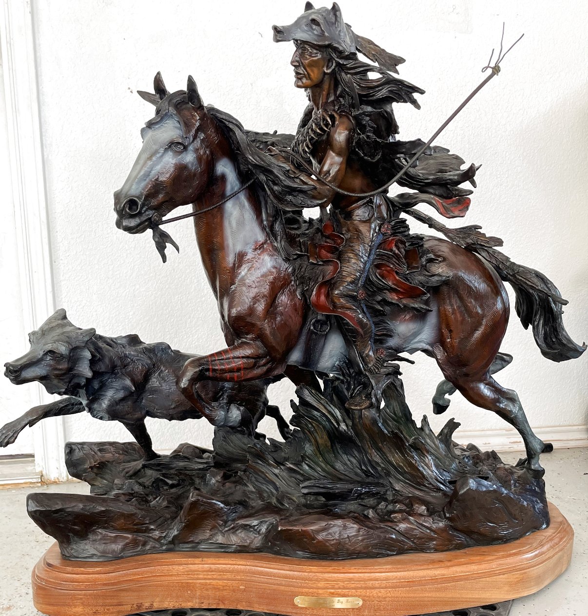 Thunder at Little Big Horn AP Bronze Sculpture 1992 38 in by Vic Payne ...