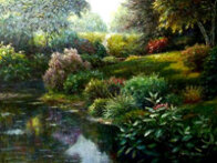 In Front of the Pond Oil on Canvas by Henry Peeters - For Sale on Art ...