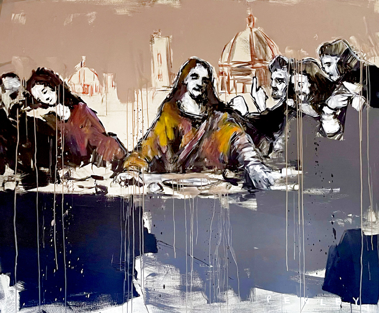 Last Supper 2010 Oil on Canvas by Steve Penley - For Sale on Art Brokerage