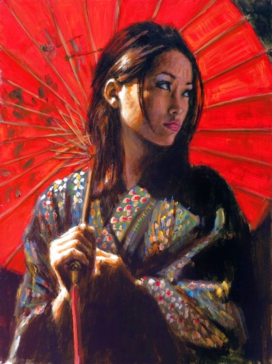 Michiko II Embellished Giclee on Canvas 40x32 by Fabian Perez - For ...