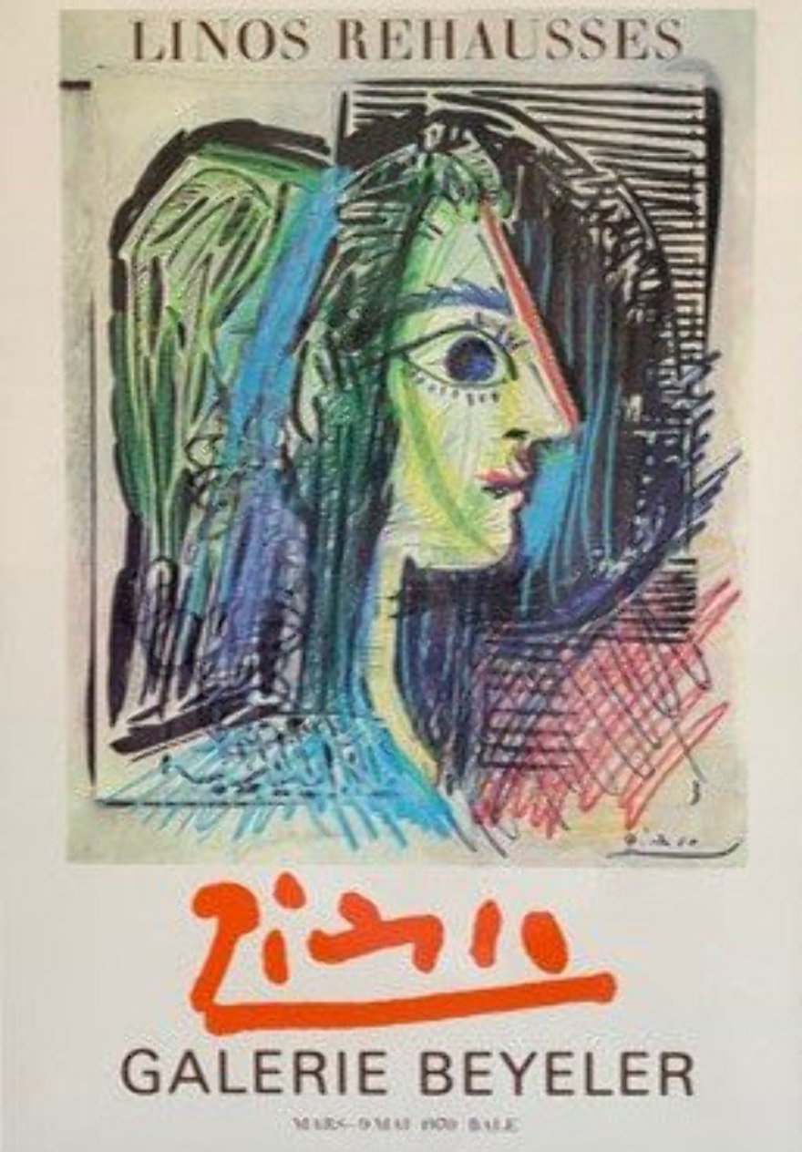 Original Exhibition Poster For “picasso Enhanced Linocuts 1970 By