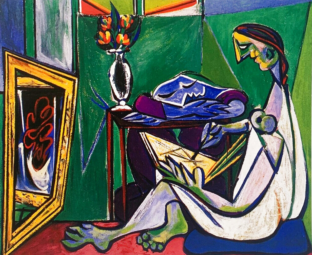 Woman Drawing Before a Mirror Limited Edition Giclee by Picasso Estate ...