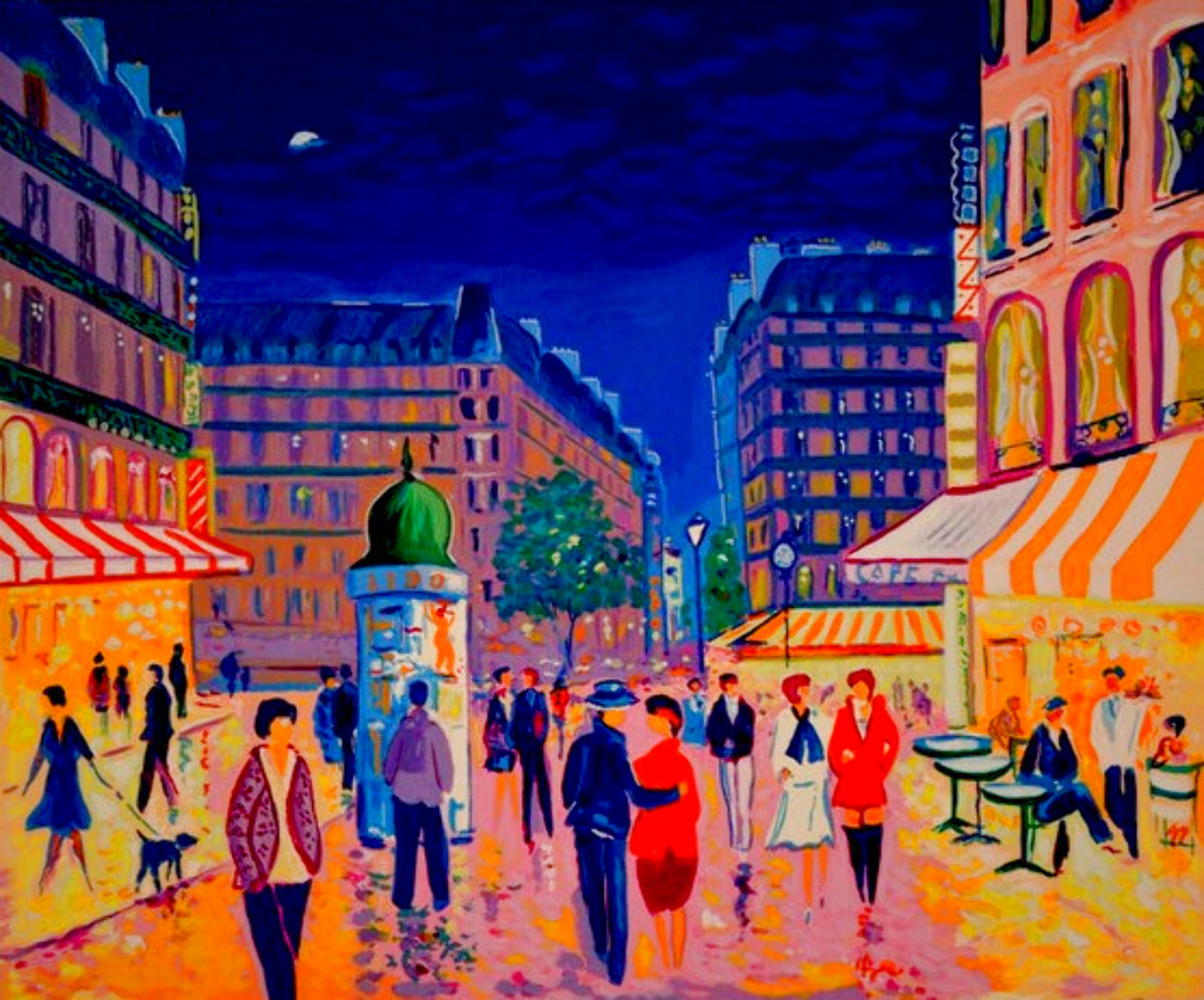 Soir De Paris Serigraph 15x17 by Jean Claude Picot - For Sale on Art ...