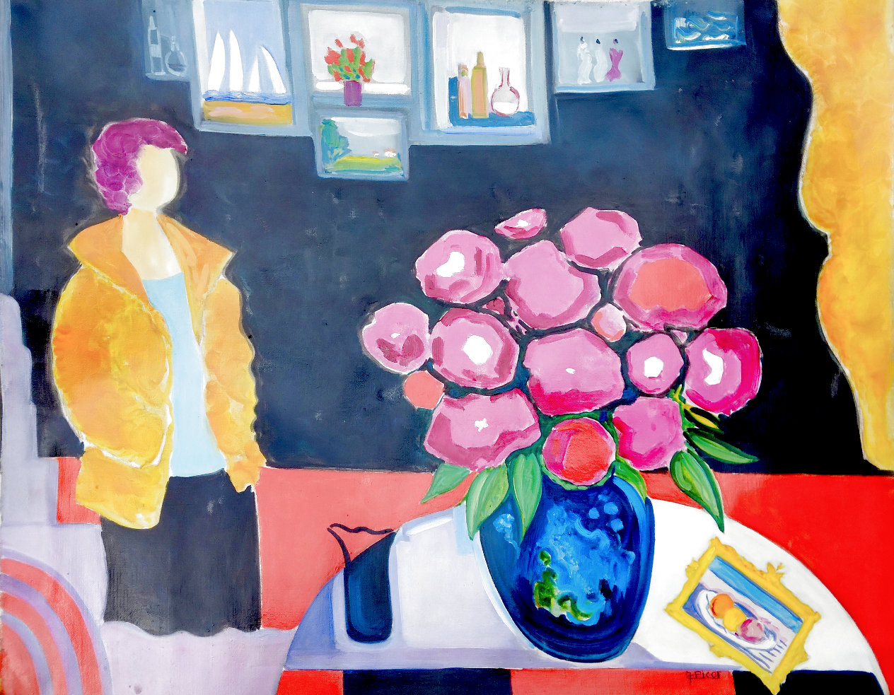 Les Pivoines 1990 Oil on Canvas by Jean Claude Picot - For Sale on Art ...