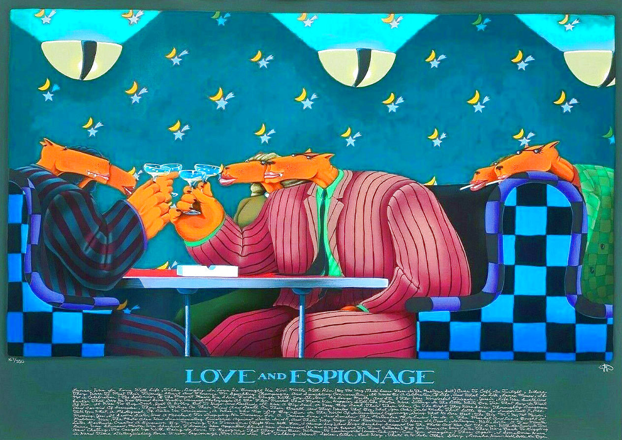 Love and Espionage 1990 Limited Edition Serigraph by Markus Pierson ...