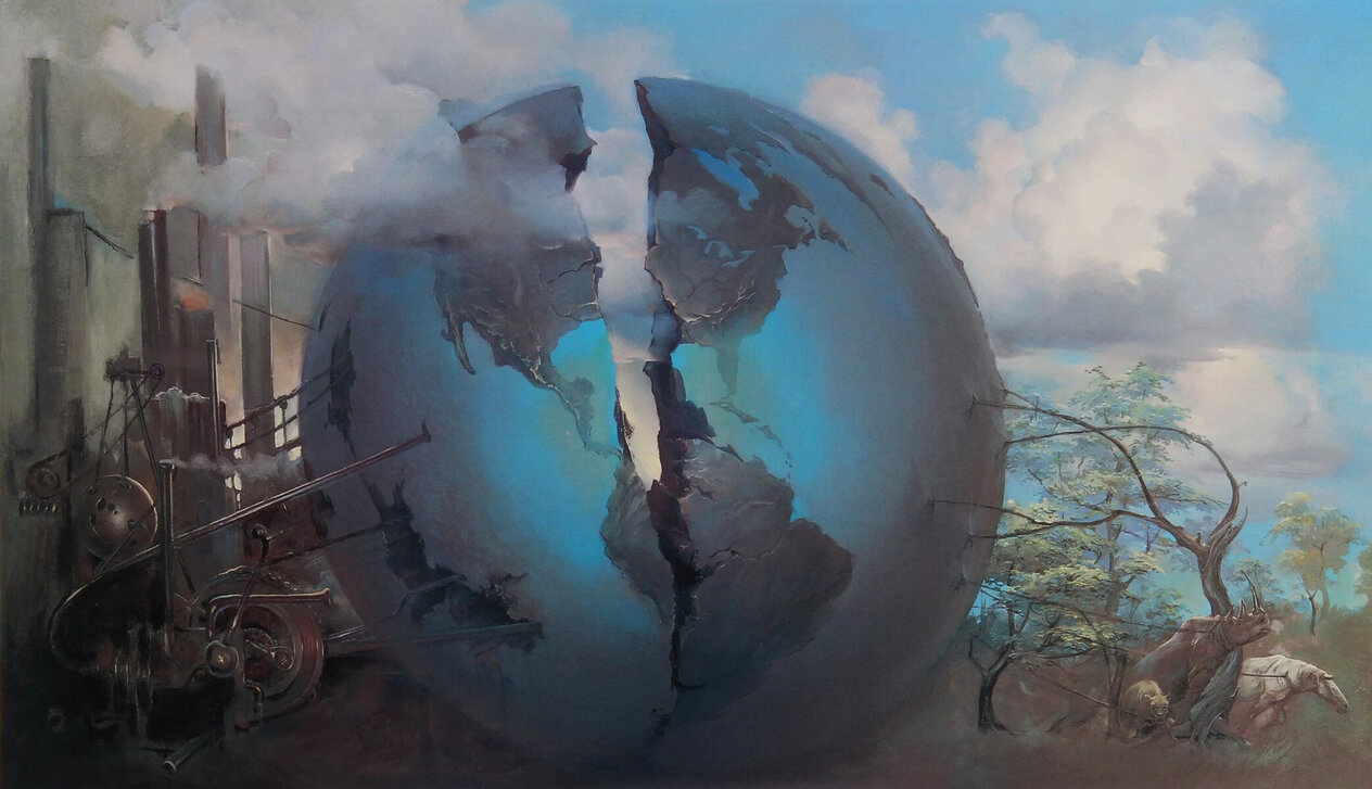 Split World: The Echo Lake Idea 1974 Limited Edition Print by John Pitre - For Sale on Art Brokerage