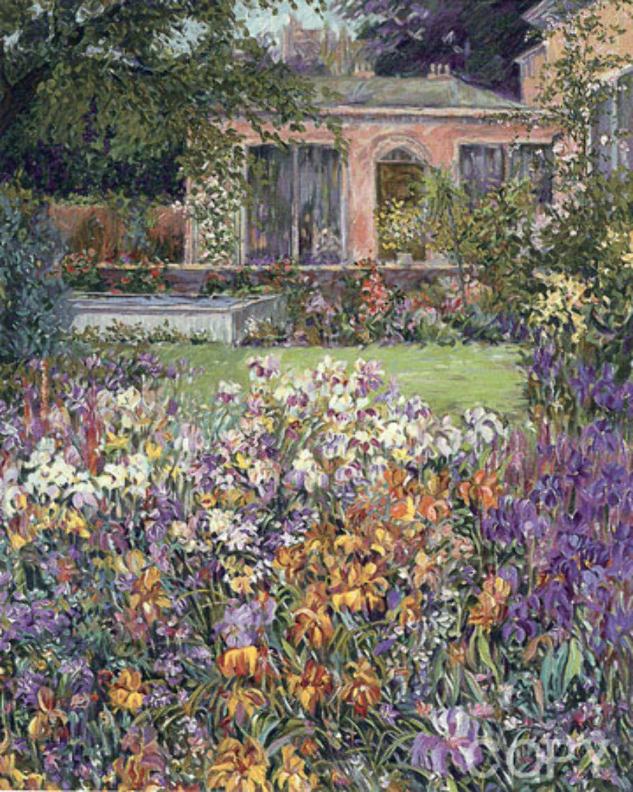 henri plisson flower art, gardens, serigraph by Henri Plisson