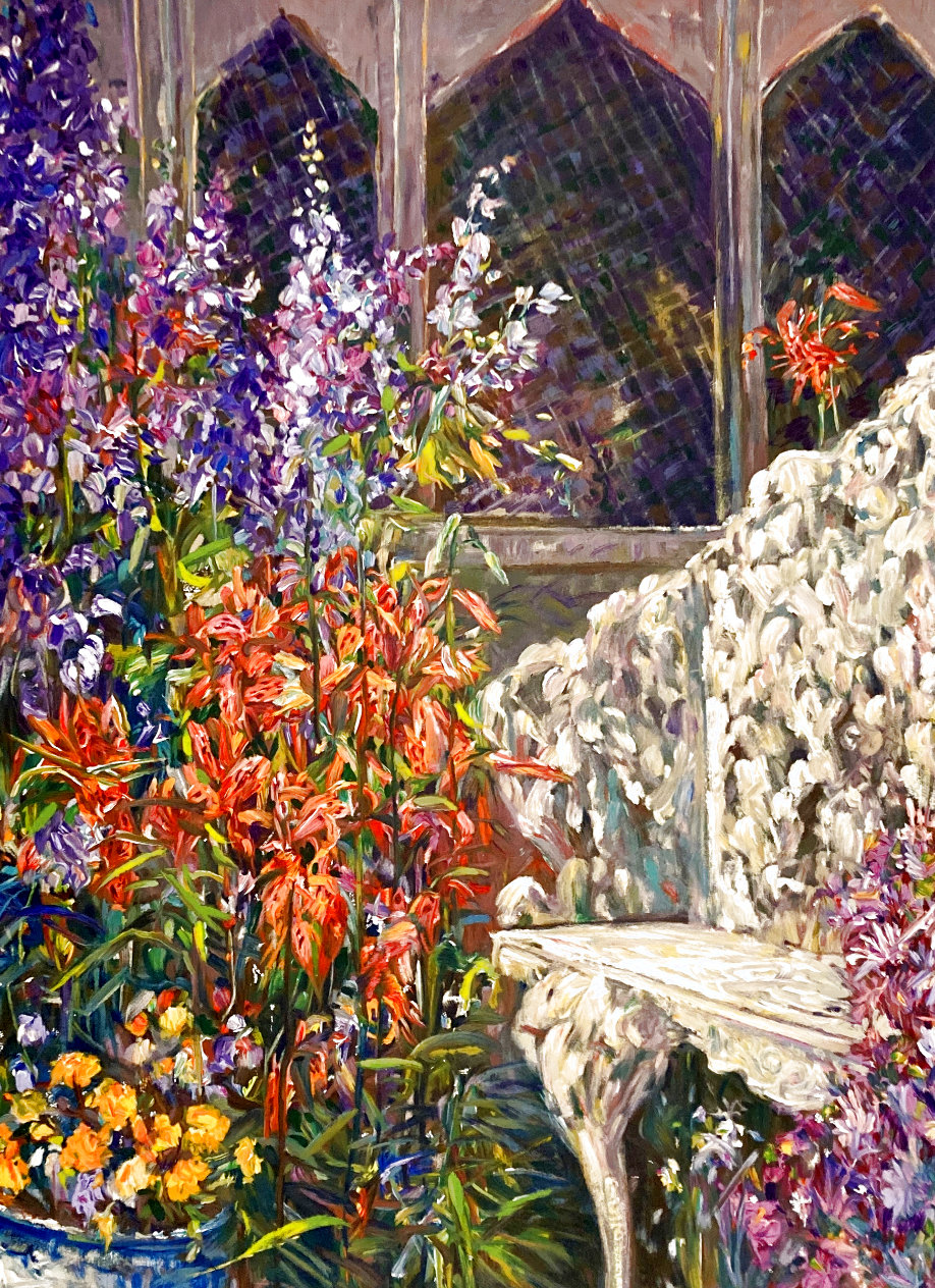 Place in the Garden Serigraph 39x30 by Henri Plisson - For Sale on Art ...