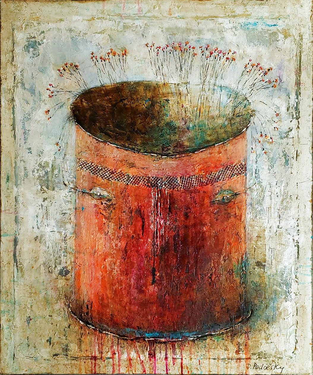 Margaritki No. 8 Mixed Media 48x40 by Dina Podolsky - For Sale on Art ...