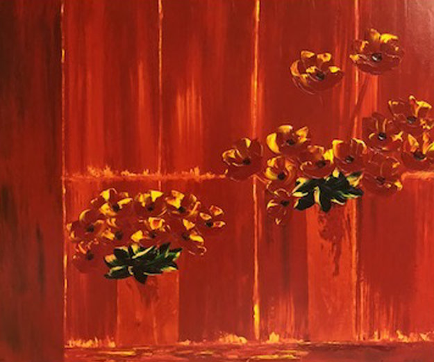 Tete a Tete Unique 48x60 Embellished Huge by Jaline Pol