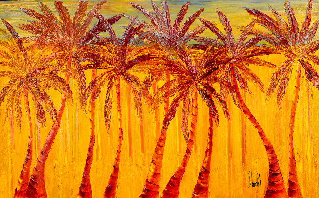 Heat And Color 2002 48x24 Huge by Jaline Pol