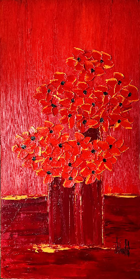 Heat And Color 2002 48x24 Huge by Jaline Pol