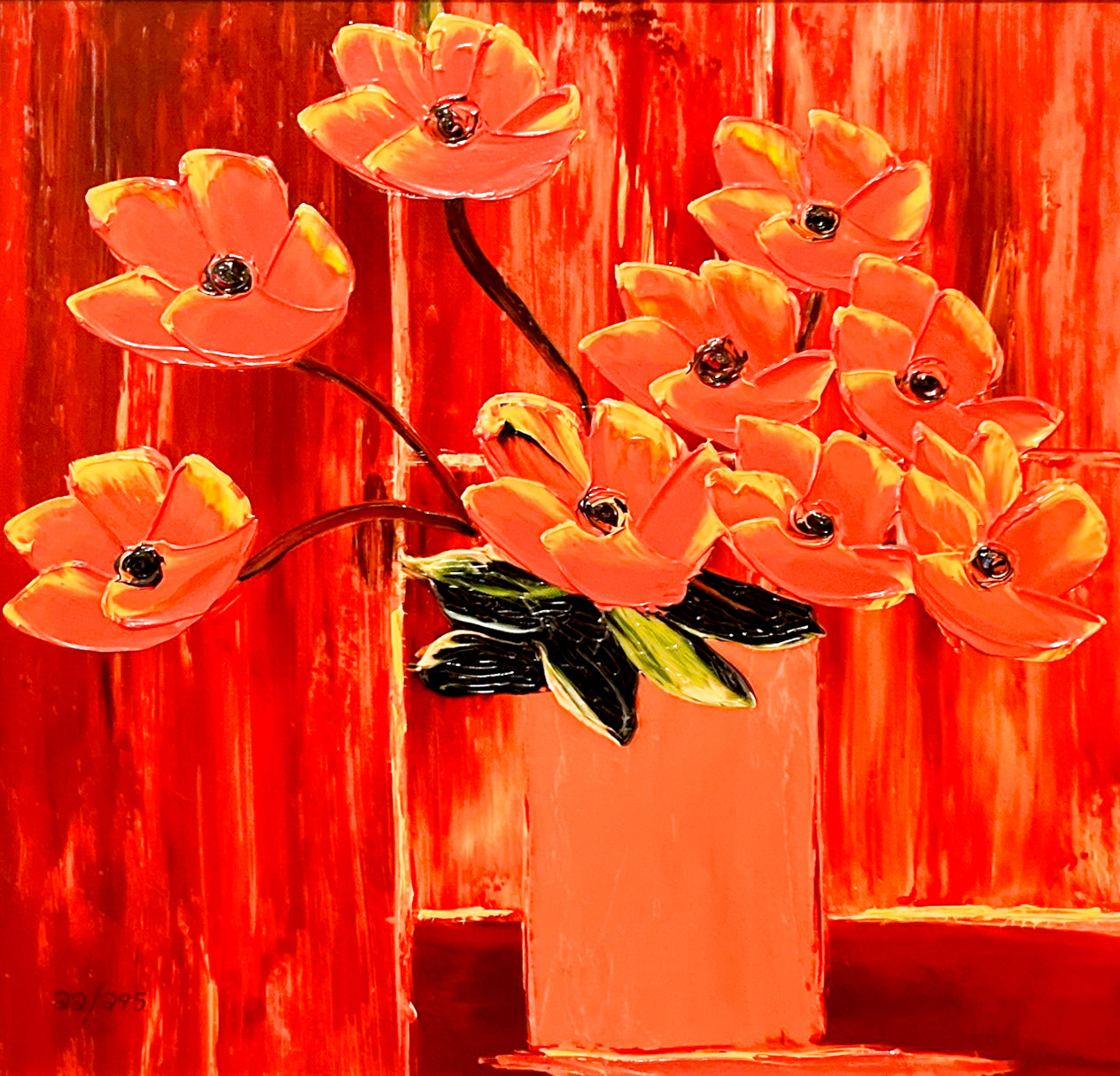 Lumieres Et Couleurs Embellished Giclee on Canvas 16x16 by Jaline Pol ...