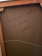 La Vie est Belle a Deux 2005 Acrylic on Canvas by Jaline Pol - For Sale ...