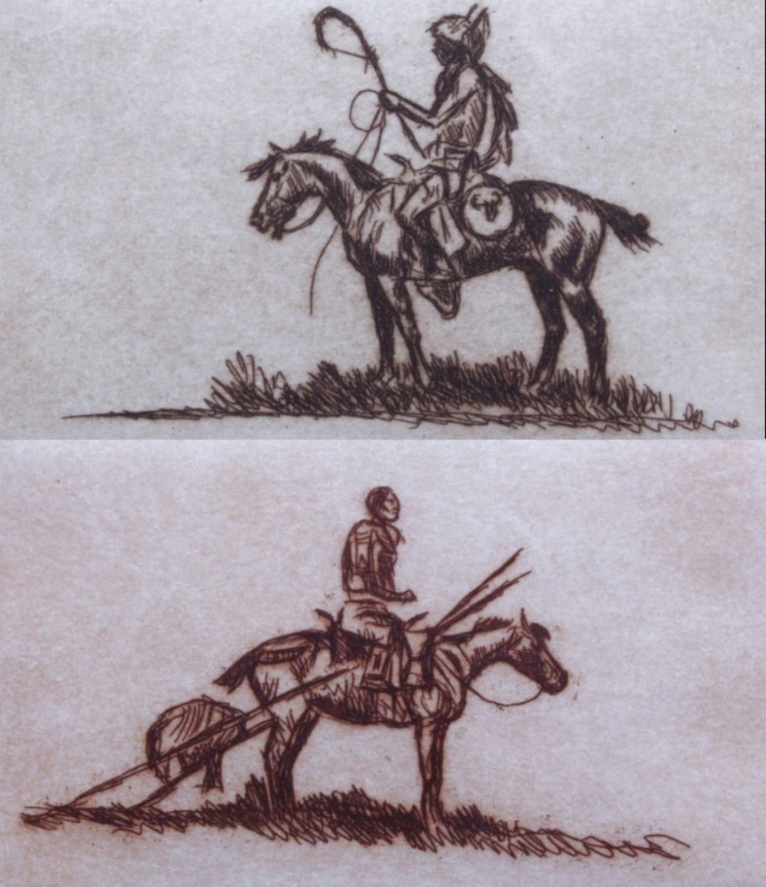 Blackfoot Native American Series Set of 2 Limited Edition Engravings by ...