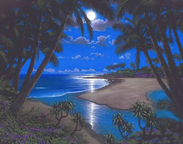 Moonlight Bay Giclee on Canvas 28x36 by Steven Power - For Sale on Art ...