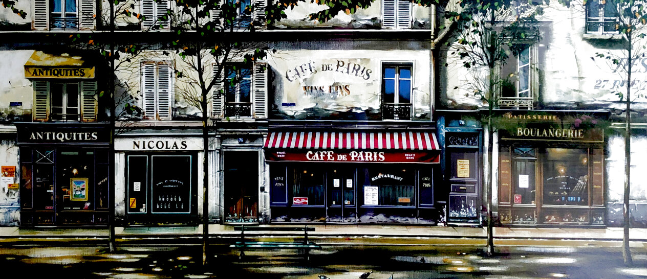 Cafe De Paris DE 1993 Limited Edition Serigraph by Thomas Pradzynski ...