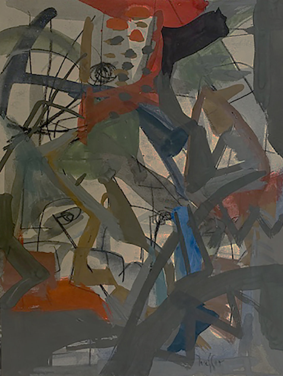 Josef Presser original painting, Ship Yard , 1945 by Josef Presser ...