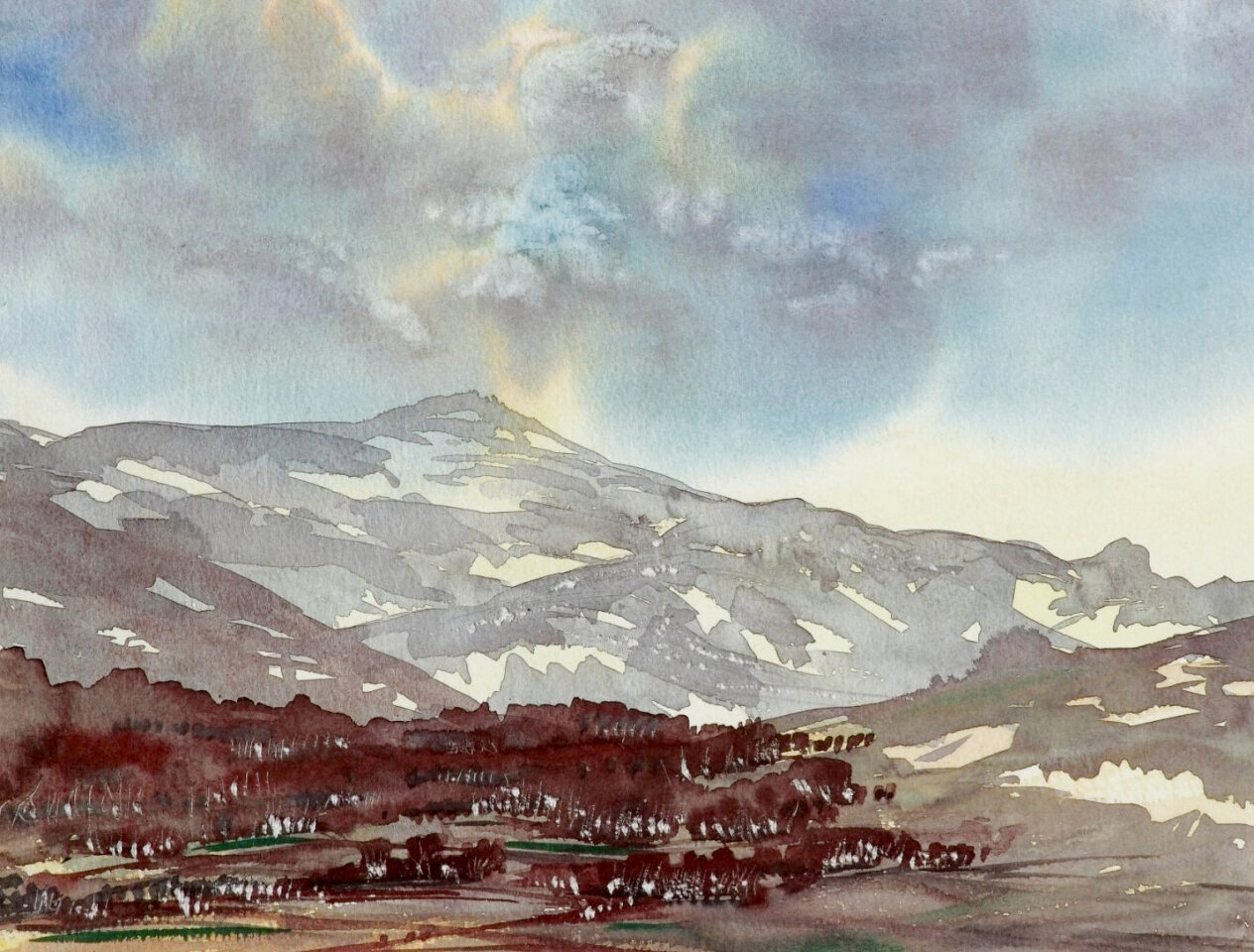 Ben Avon, Near Braemar, January AP 2002 Limited Edition Lithograph by ...