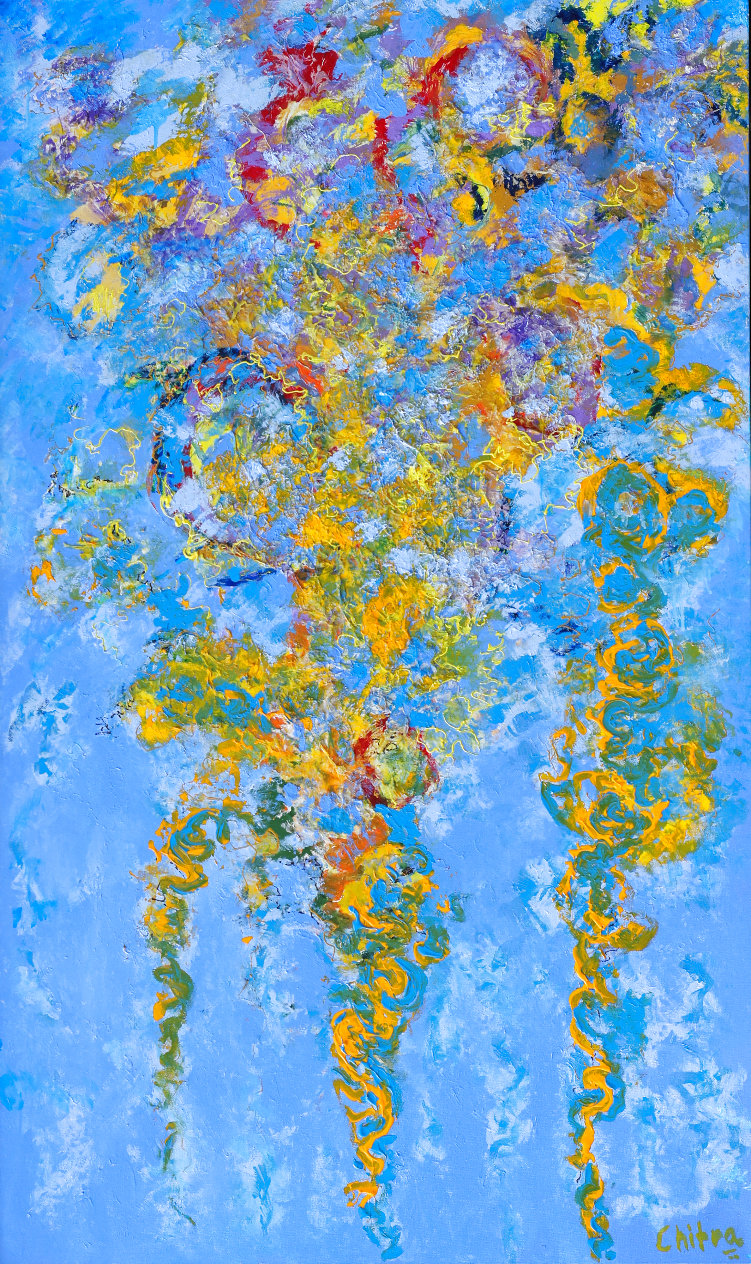 Melodious Waves 2009 Mixed Media on Canvas by Chitra Ramanathan - For ...