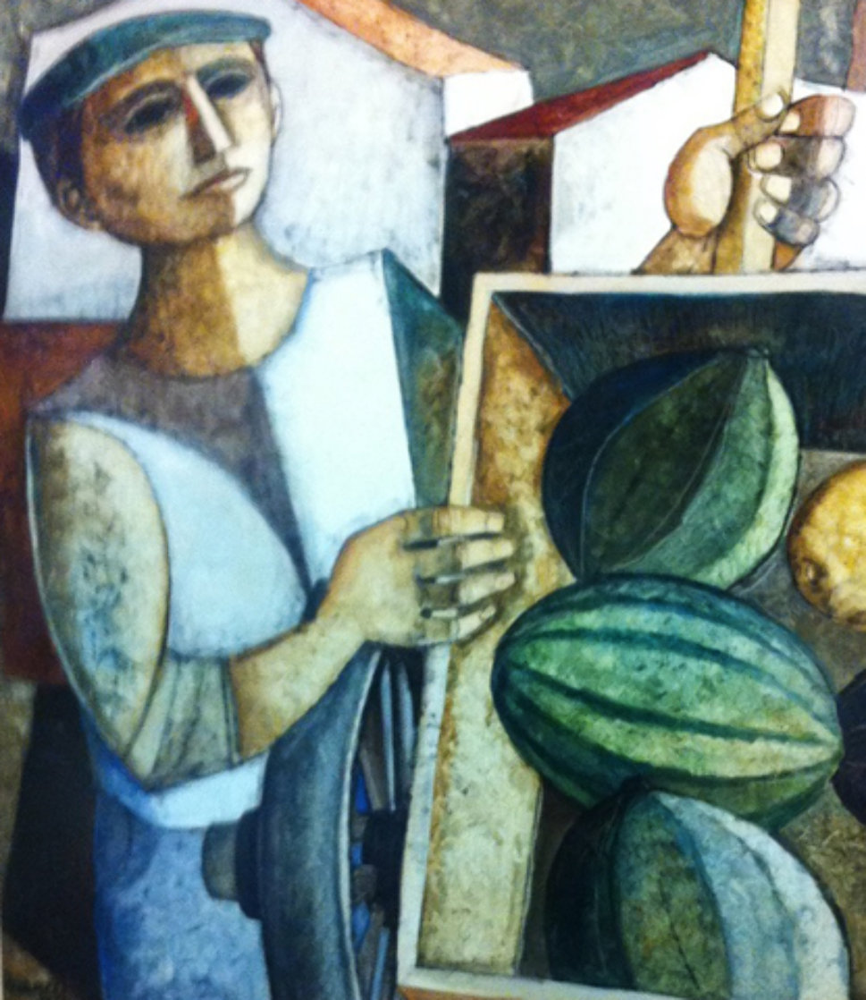 Watermelon Cart 1978 35x39 by Lucio Ranucci