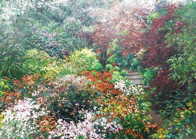 A Gardens Prime 1993 Oil on Masonite by Joann Rea - For Sale on Art ...