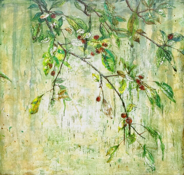 Japanese Iris 2000 Encaustic Mixed Media by Christopher Reilly - For ...