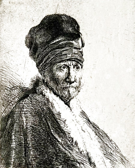Bust of a Man Wearing a High Cap: Three Quarters Right Limited Edition ...