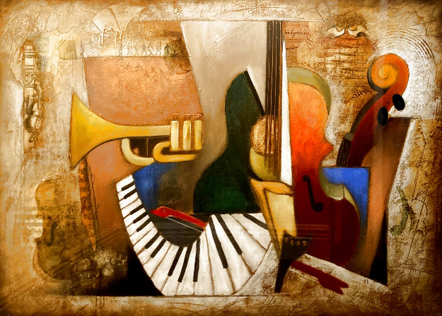 Orchestration 2000 Collage 46x58 by Raul Enmanuel