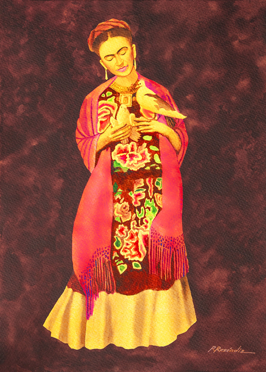 Frida con Pajaros Limited Edition Giclee by Ruben Resendiz - For Sale ...