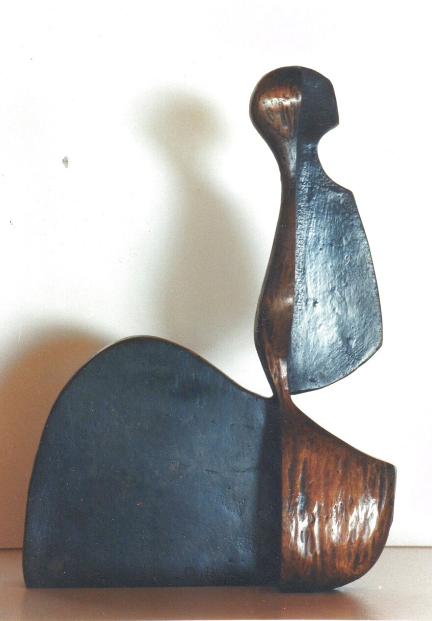 Pos/Neg Seated 1995 Limited Edition Bronze Sculpture by Robert Holmes ...
