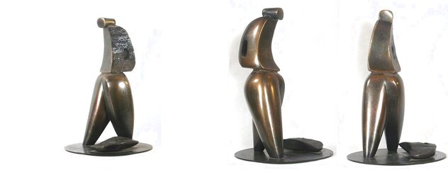 Seated 4 Limited Edition Bronze Sculpture by Robert Holmes - For Sale ...