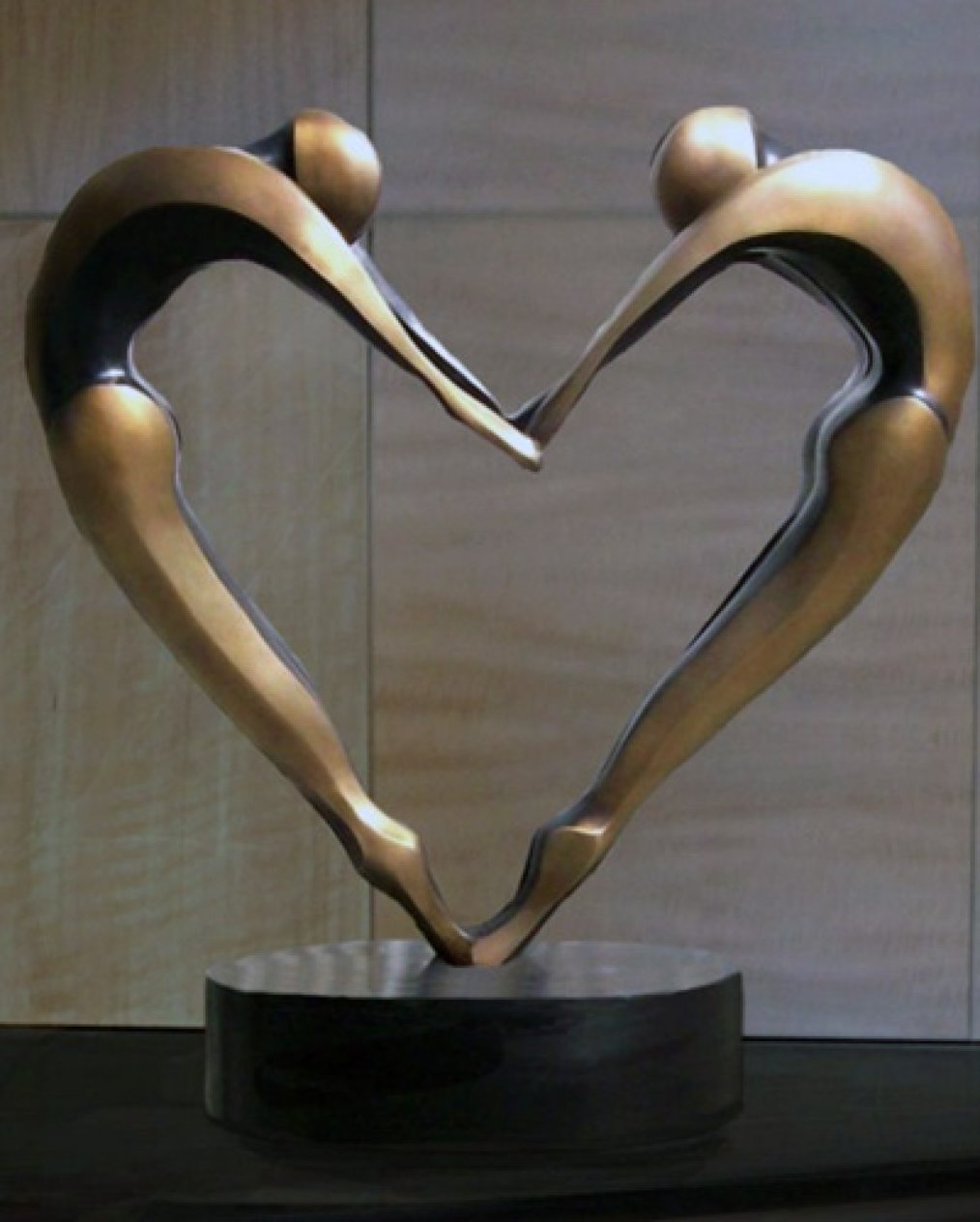 Arched Dancers 2 Bronze Sculpture 2002 48 in by Robert Holmes
