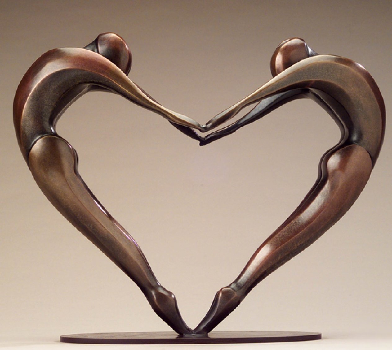 cast bronze, love theme, Robert Holmes Arched Dancers by Robert Holmes