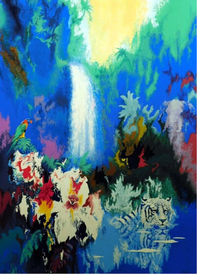 Rain Forest Framed Limited Edition Serigraph 38x25 by Robert Katona ...