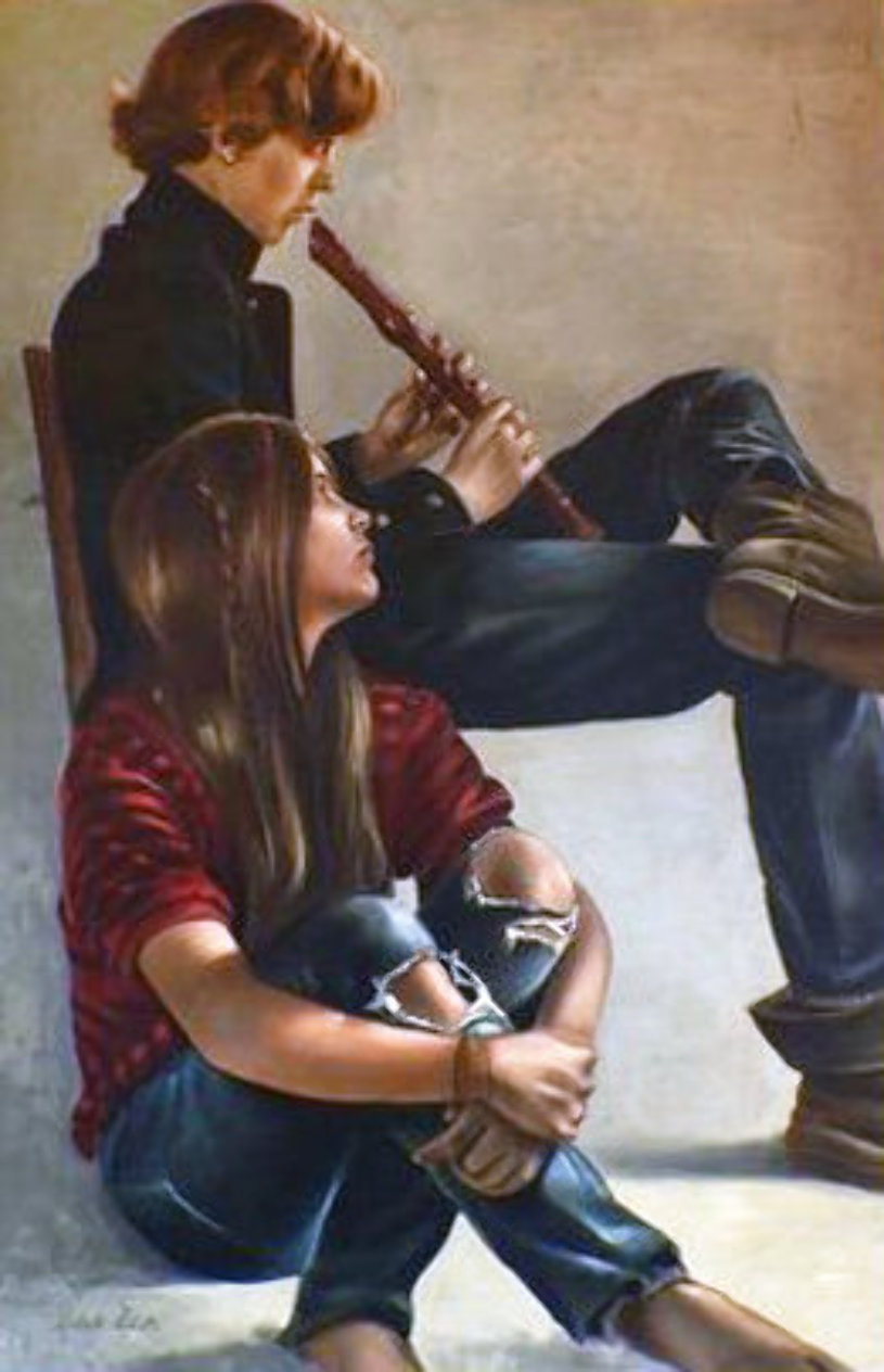 Roberto Lupetti original paintings, young musicians, male, female ...