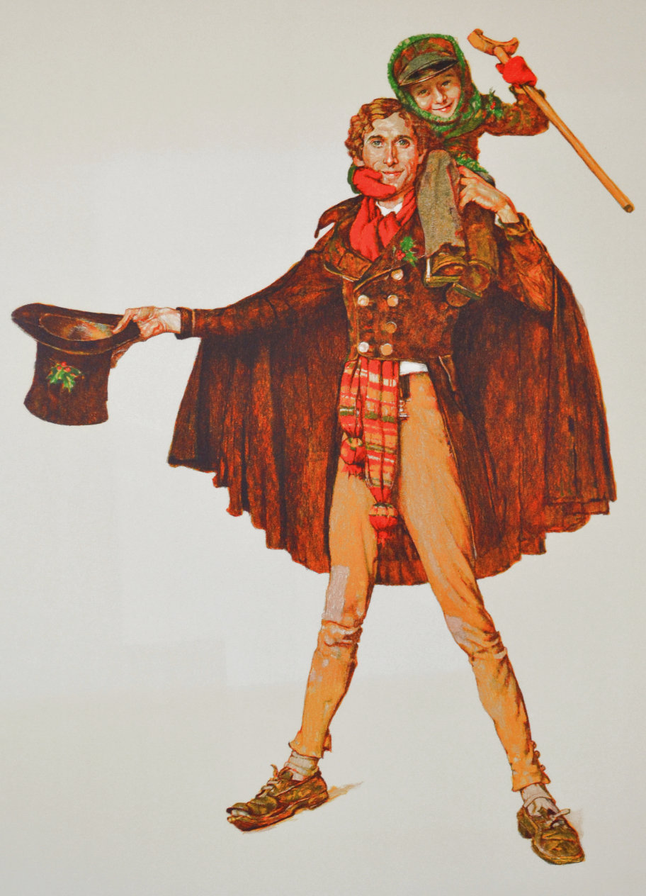 Tiny Tim Limited Edition Lithograph By Norman Rockwell For Sale On Art Brokerage