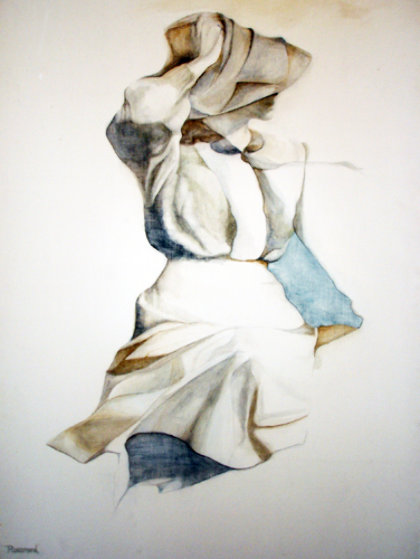 Windblown, 1977, Oil on Canvas, 40x30, by Christine Rosamond - For Sale ...