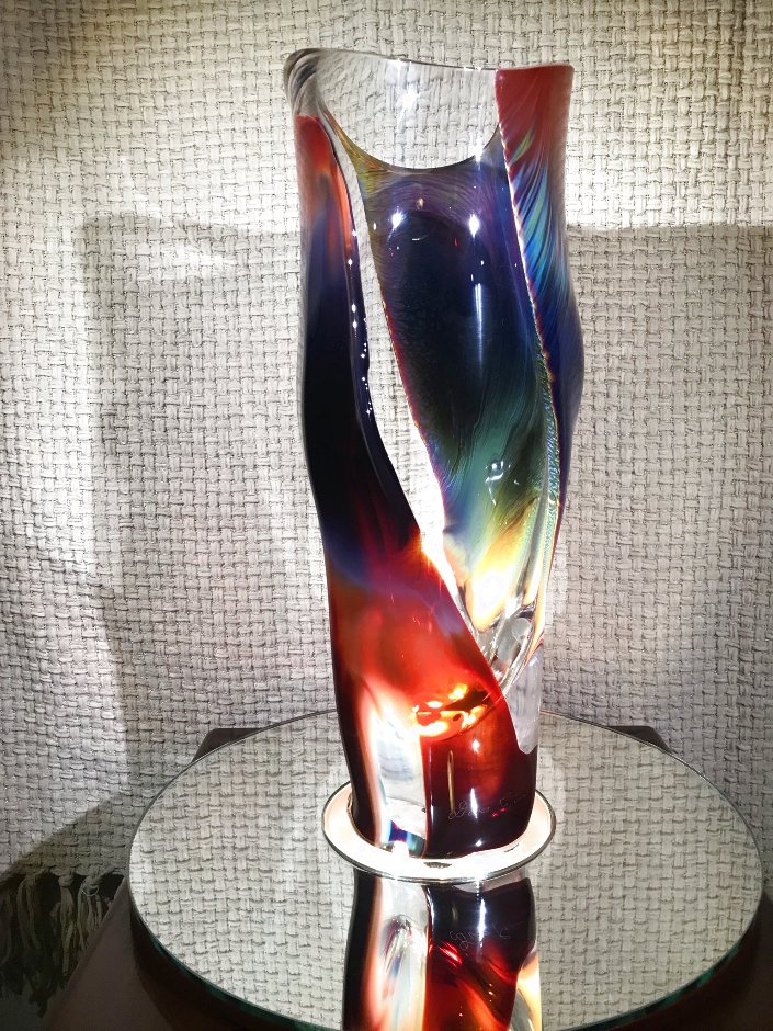 Spirit Figure Glass Sculpture 2002 Unique by Mark Abildgaard