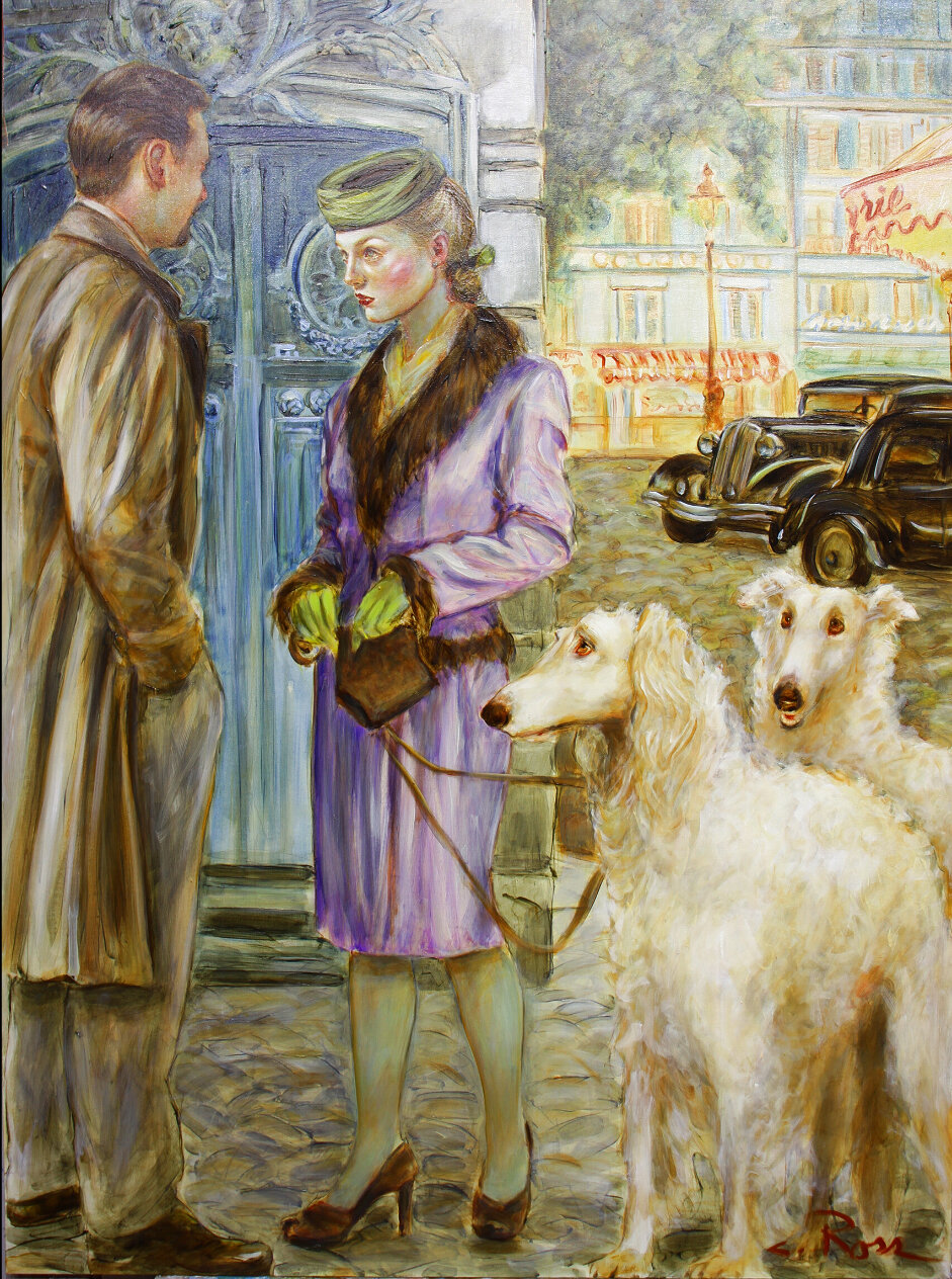 Paris Night Too Oil on Canvas by Colleen Ross - For Sale on Art Brokerage